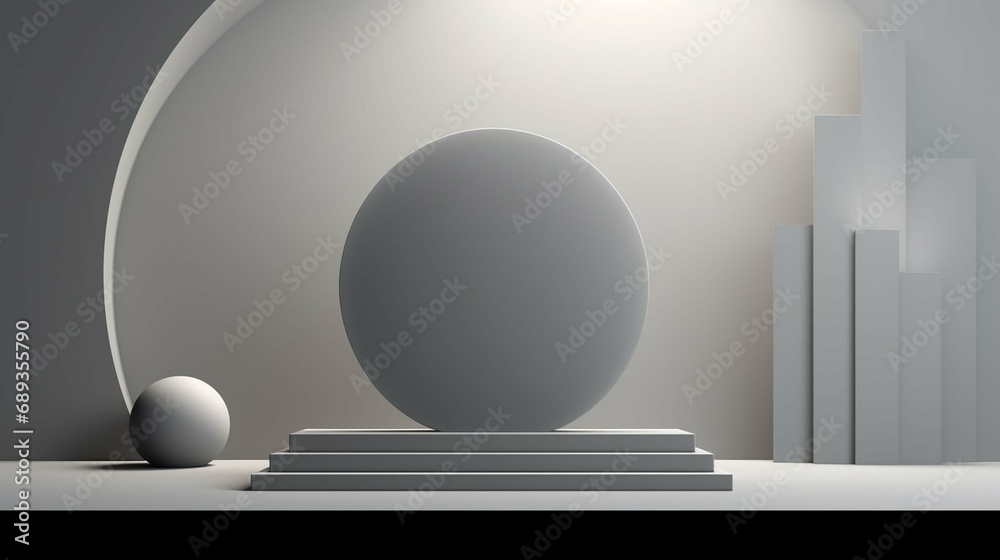 Grey concrete texture table product display background.3d perspective ...