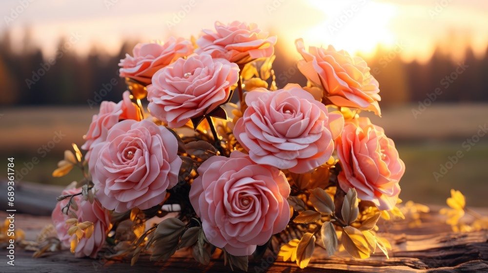 Pink Roses Garden Natural Background, Background Image, Desktop ...