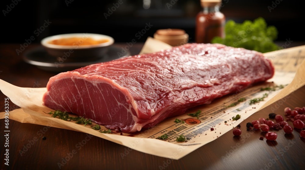 Meat Butcher Shop Wrapped Paper Piece, Background Image, Desktop ...
