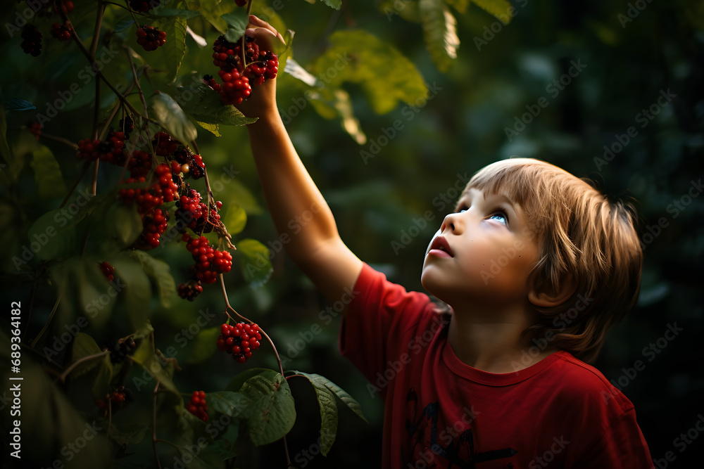 child reaching for fruit, fruits, kid eating fruit, wild berrys, berry ...