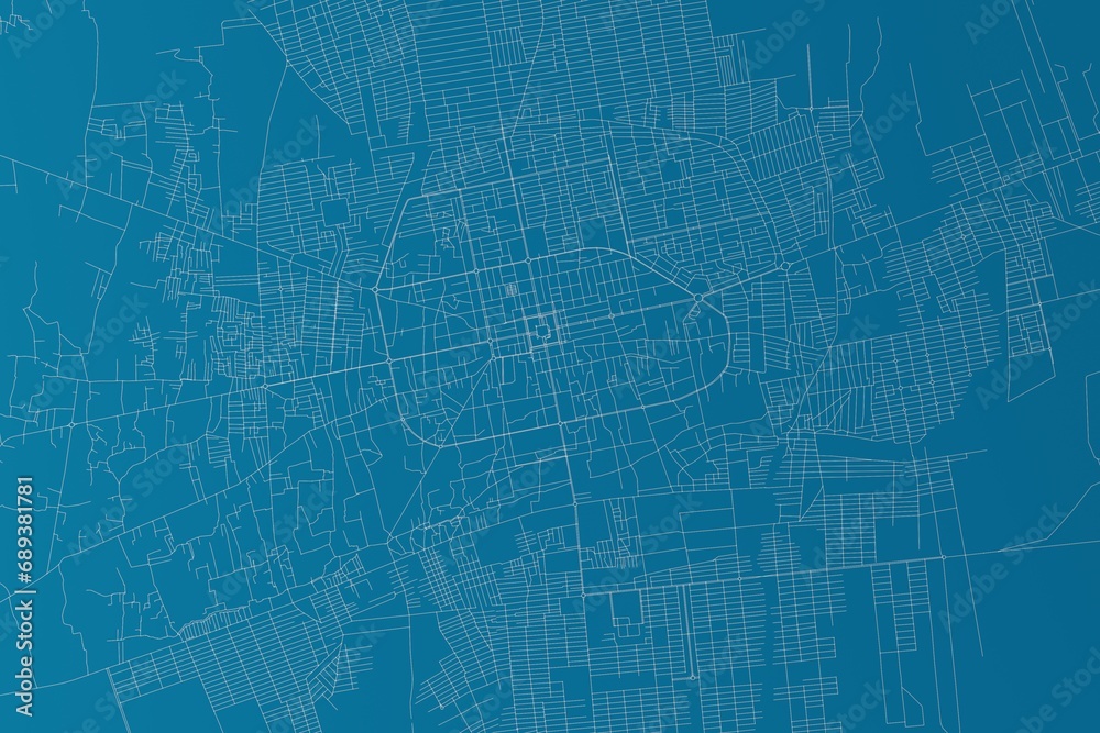 Map of the streets of Mazar-i-Sharif (Afghanistan) made with white ...