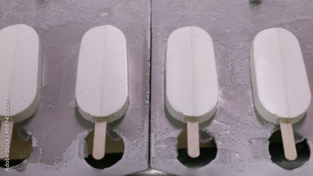 Food industry. Automation and technology. Industrial ice cream ...