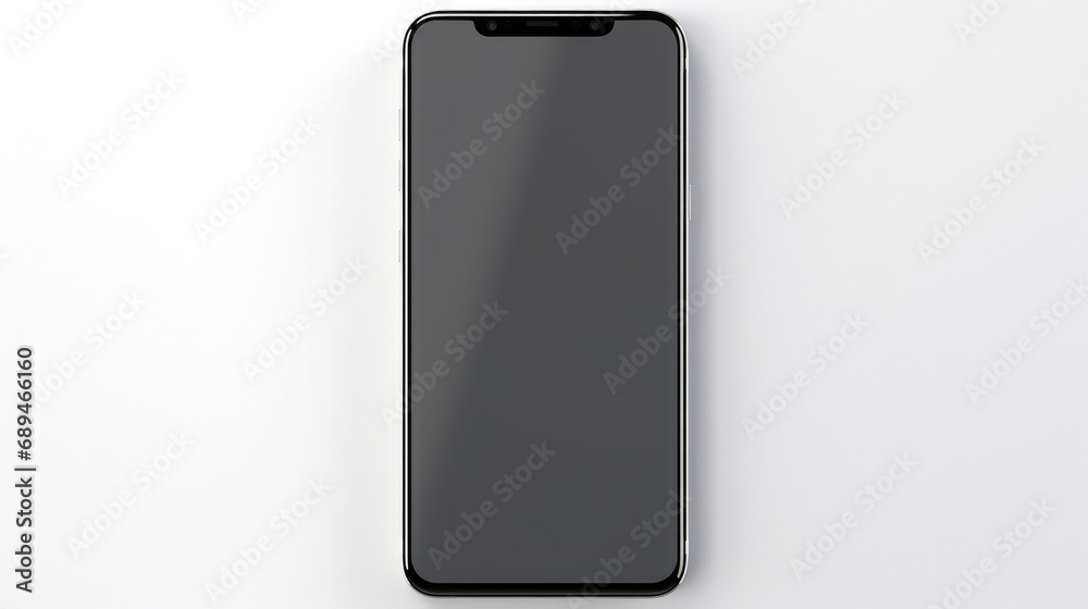 Smart smartphone black phone mobile background isolated digital display ...