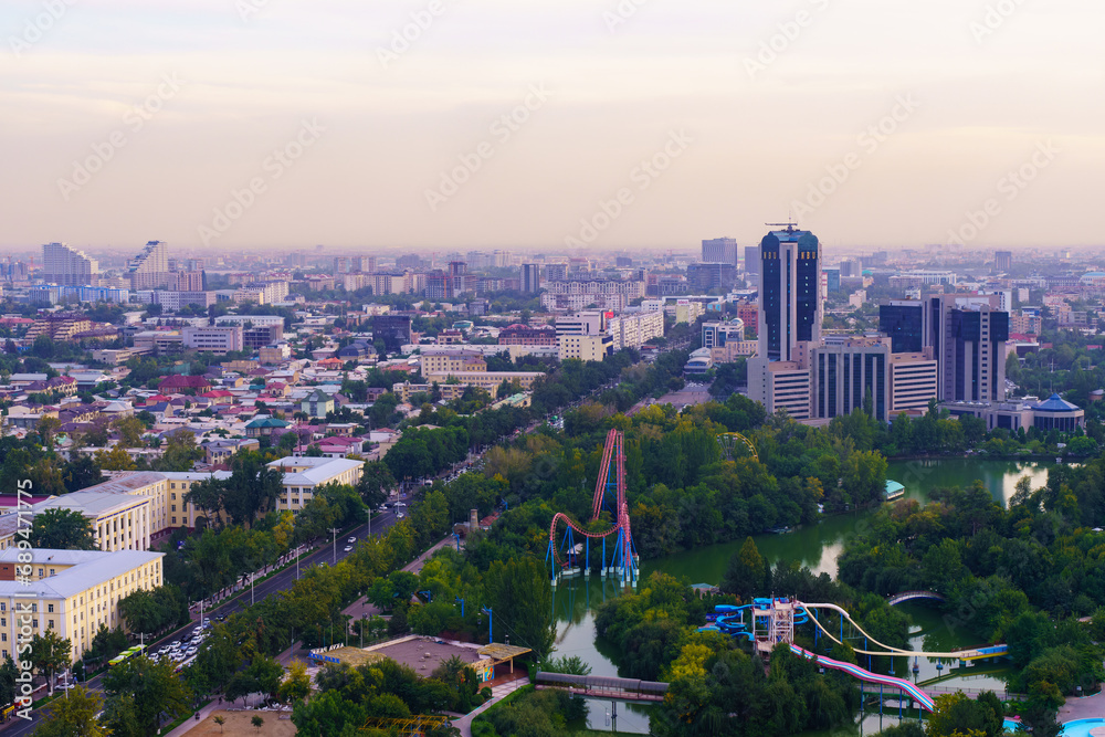 Uzbekistan, Tashkent - September 29, 2023: Top view from the ...