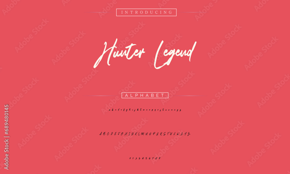 Hunter Legend BRUSH Signature Font Calligraphy Logotype Script Brush ...
