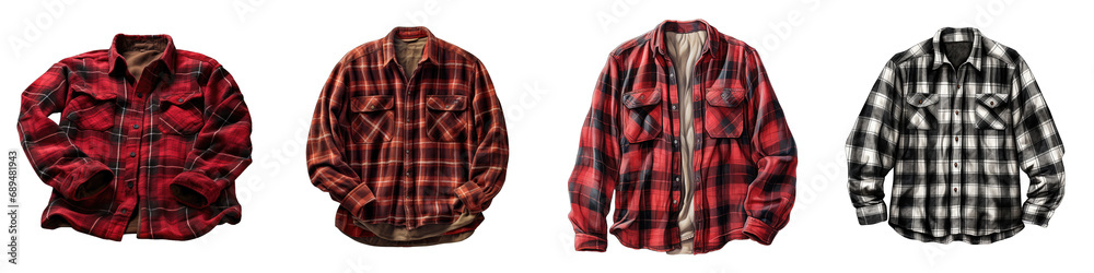 Flannel shirt Hyperrealistic Highly Detailed Isolated On Transparent ...