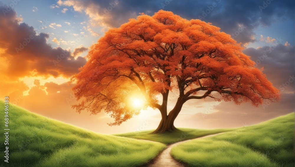 Path to Renewal: Symbolic Image of Pain Recovery Journey, Serene ...