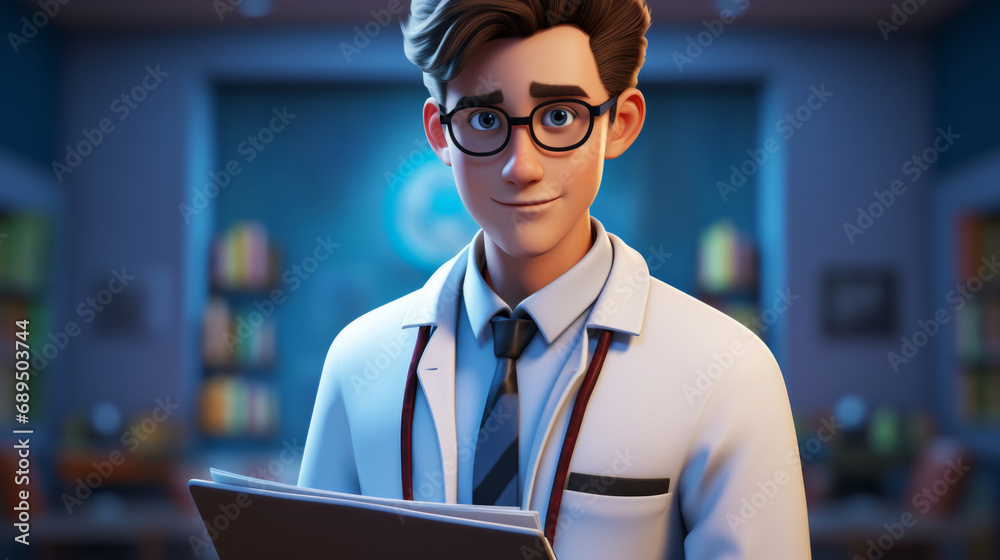 3D doctor, medical concept and modern healthcare. Professional, dynamic ...