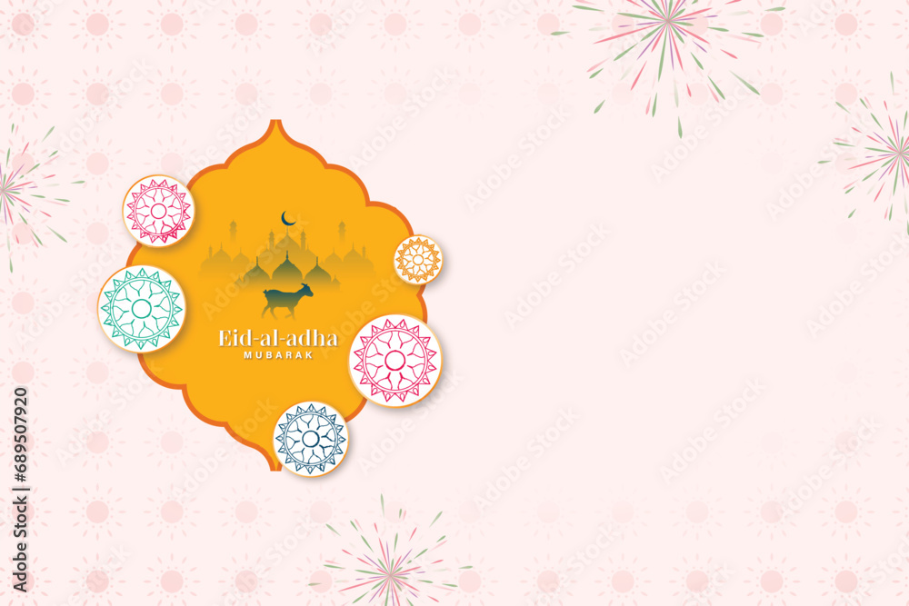 Bakrid eid al adha wishing or greeting card or social media post or ...