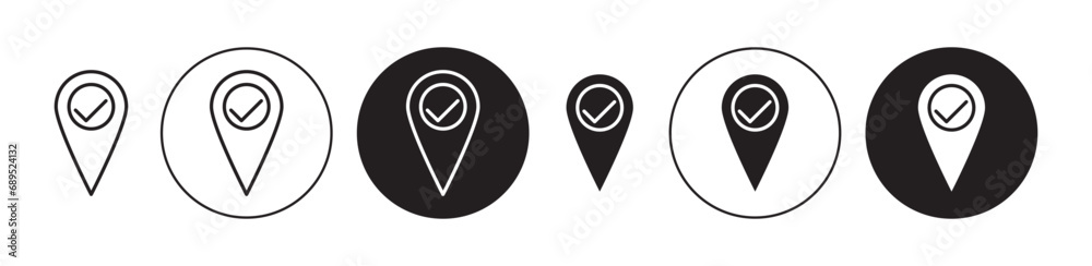 Checkpoint vector illustration set. Checkpoint map check point pin ...