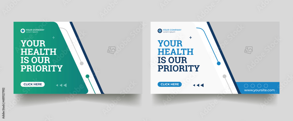 Medical healthcare web banner for video thumbnail. YouTube thumbnail ...