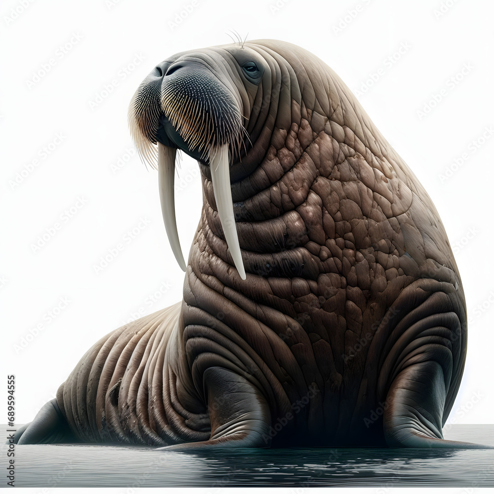 Morsa, Odobenus rosmarus, Colmillos del Ártico: Un Retrato Majestuoso ...