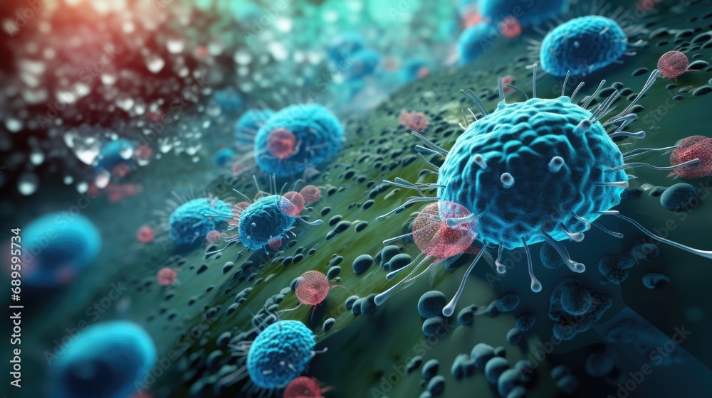 ภาพประกอบสต็อก Cancer cell metastasis disease anatomy concept as ...