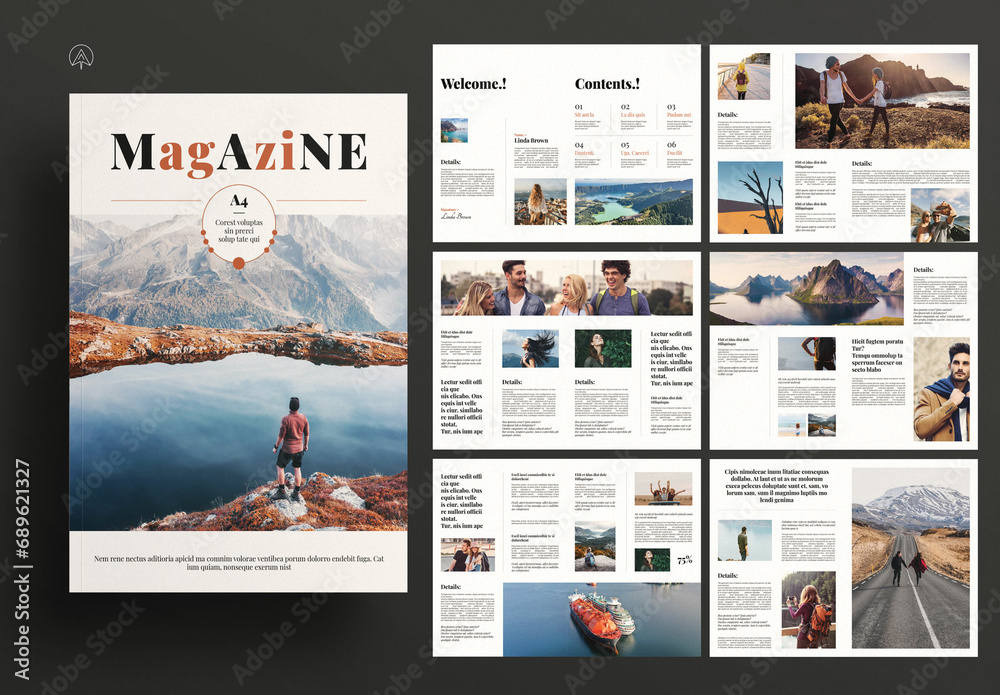 Magazine Template Stock Template | Adobe Stock