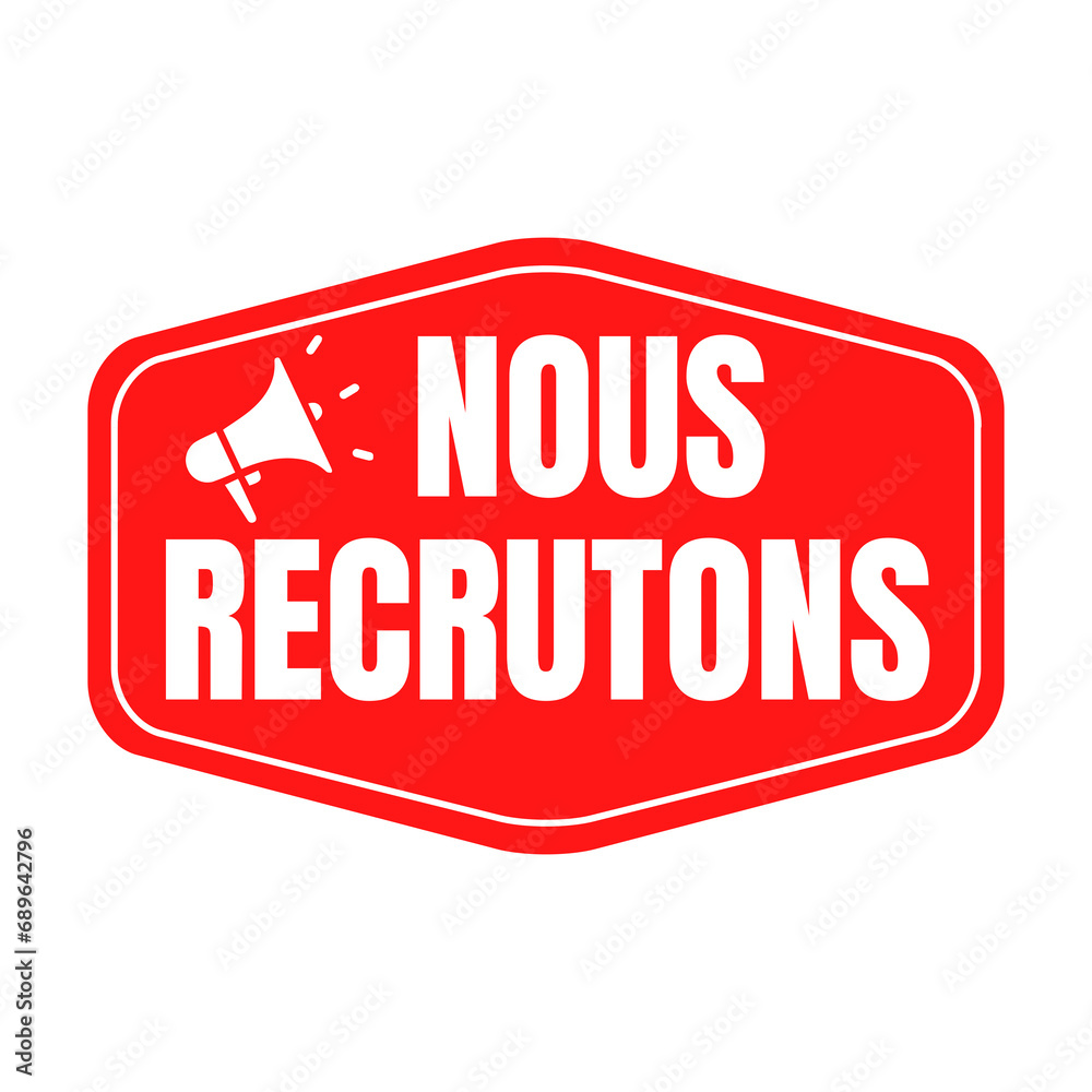 Symbole nous recrutons en France Stock Illustration | Adobe Stock