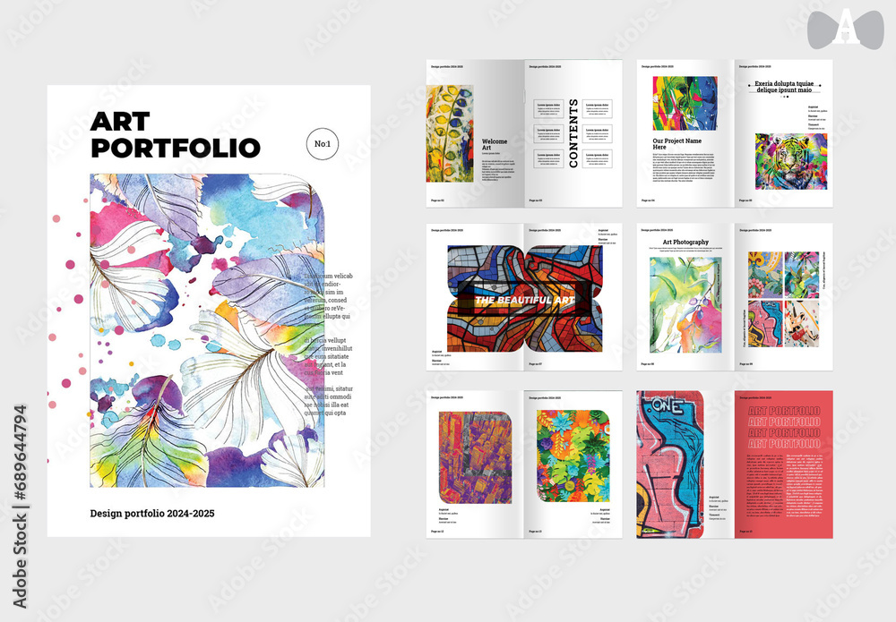 Art Portfolio Magazine Template Stock Template | Adobe Stock
