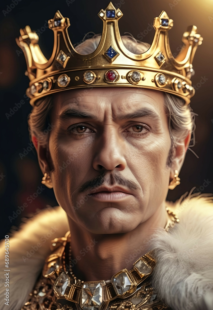 Portrait of the King man War , King crown Imperial Roman , History ...