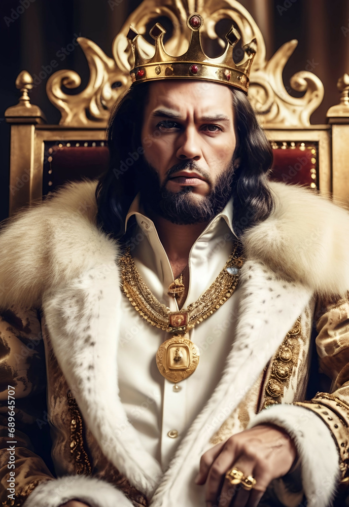 Portrait of the King man War , King crown Imperial Roman , History ...