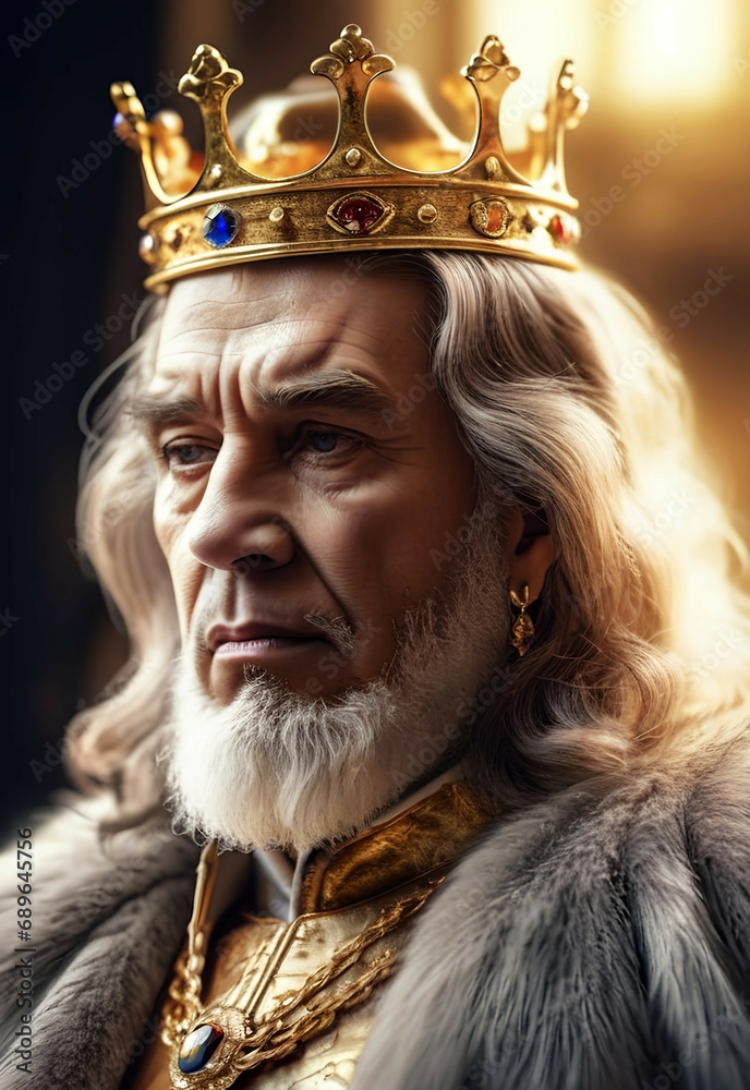 Portrait of the King man War , King crown Imperial Roman , History ...