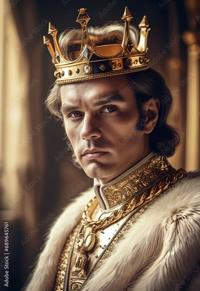 Portrait of the King man War , King crown Imperial Roman , History ...