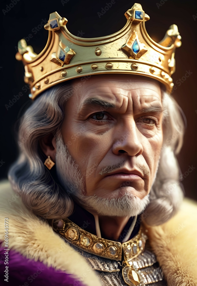 Portrait of the King man War , King crown Imperial Roman , History ...