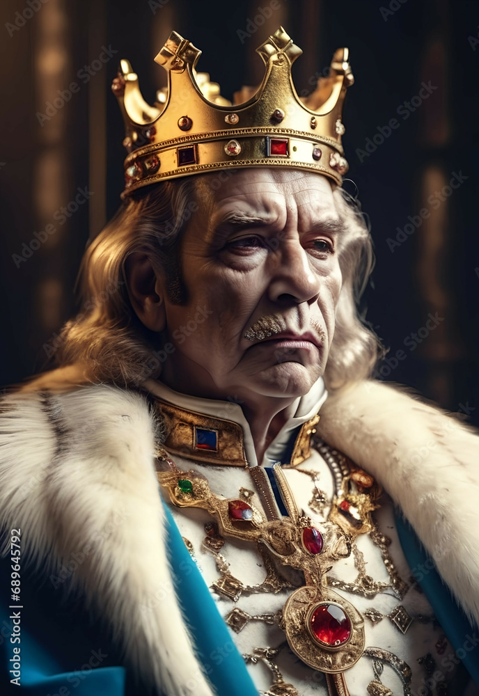 Portrait of the King man War , King crown Imperial Roman , History ...