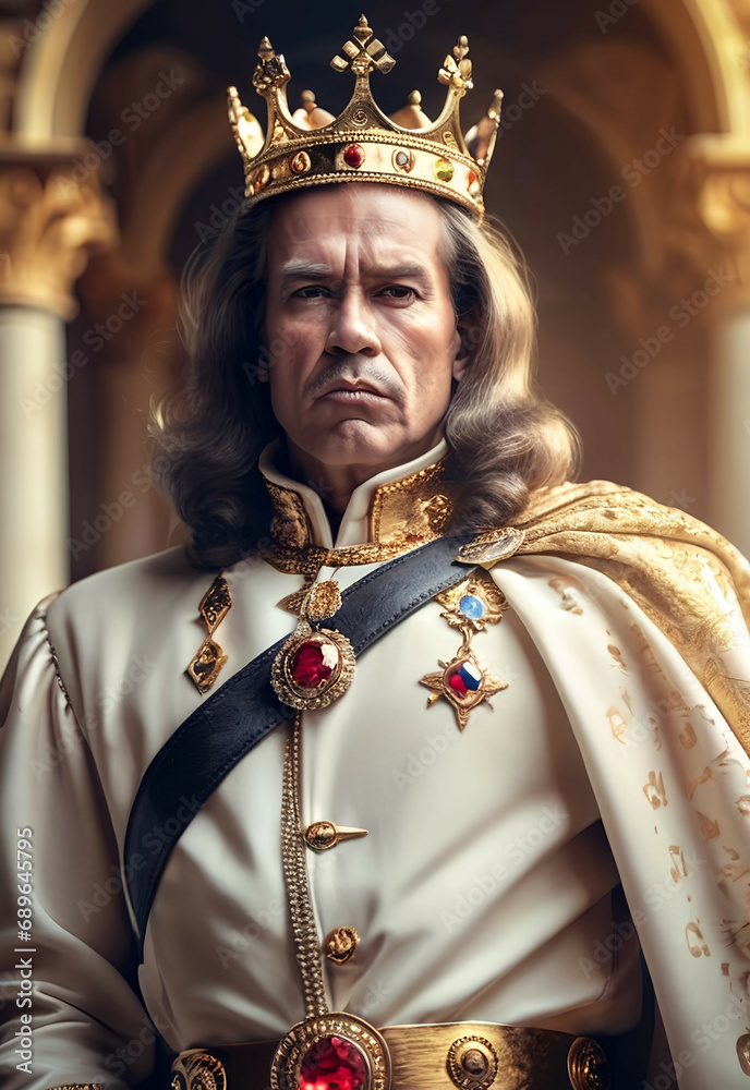 Portrait of the King man War , King crown Imperial Roman , History ...