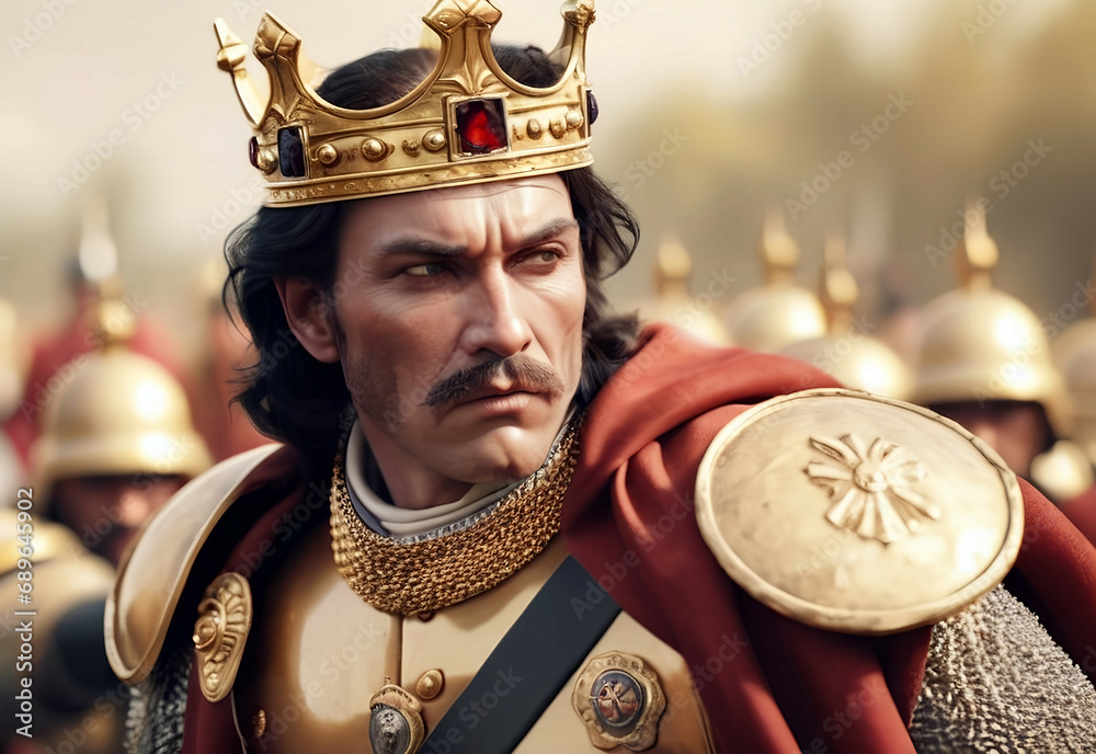 Portrait of the King man War , King crown Imperial Roman , History ...