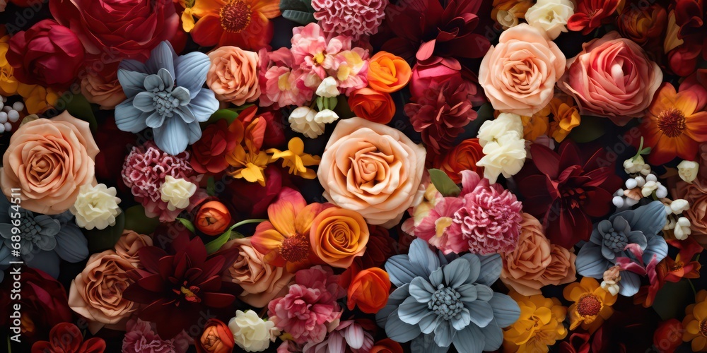 Combine different types of flowers or foliage to create contrasts in ...