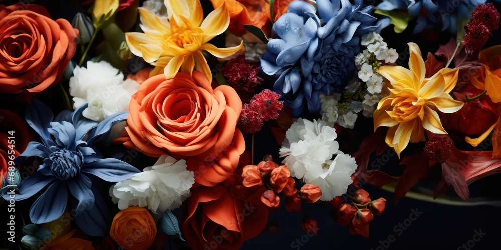Combine different types of flowers or foliage to create contrasts in ...