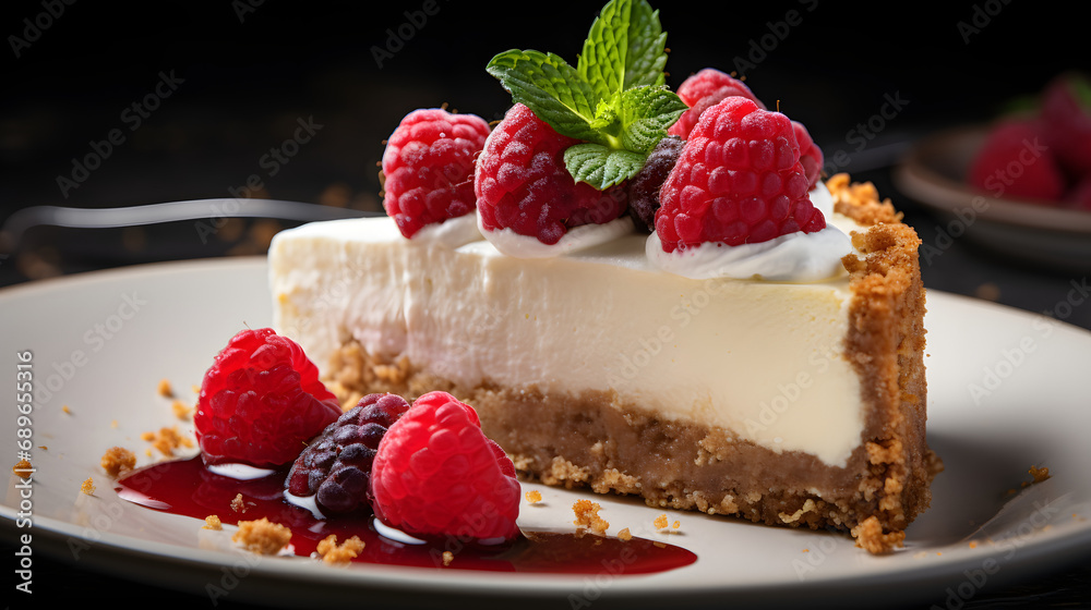 Classic creamy cheesecake with a graham cracker crust,photo for the ...