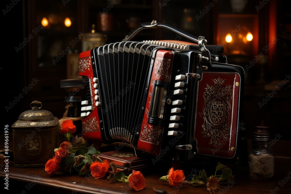 Tango bandoneon, an essential instrument in tango music, Generative AI ...