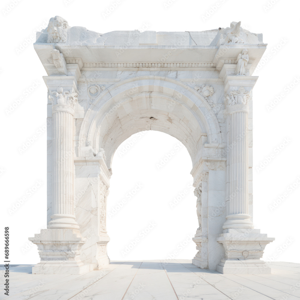 Ancient greek gate. Ancient Greek Column Arc Isolated on white ...