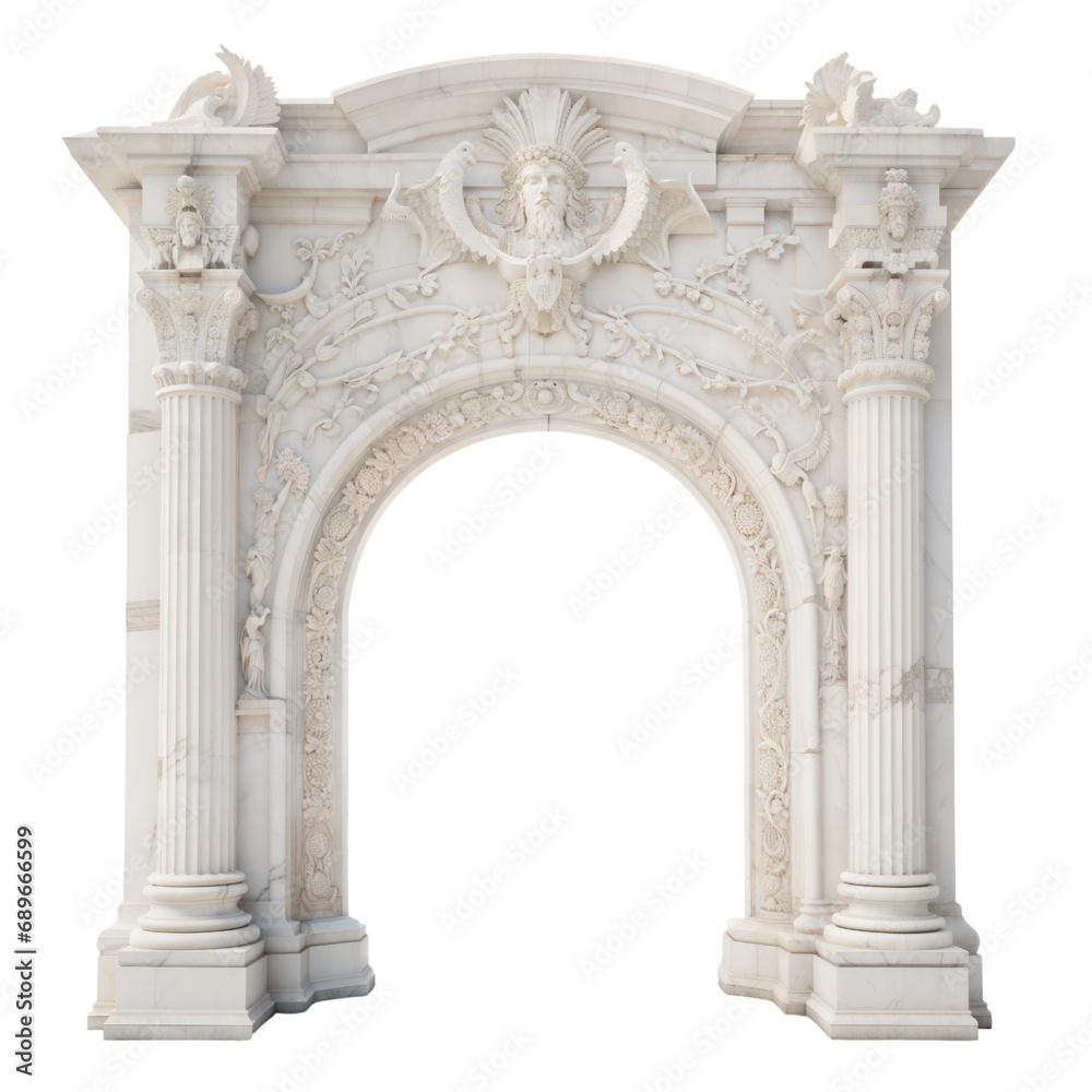 ภาพประกอบสต็อก Ancient greek gate. Ancient Greek Column Arc Isolated on ...