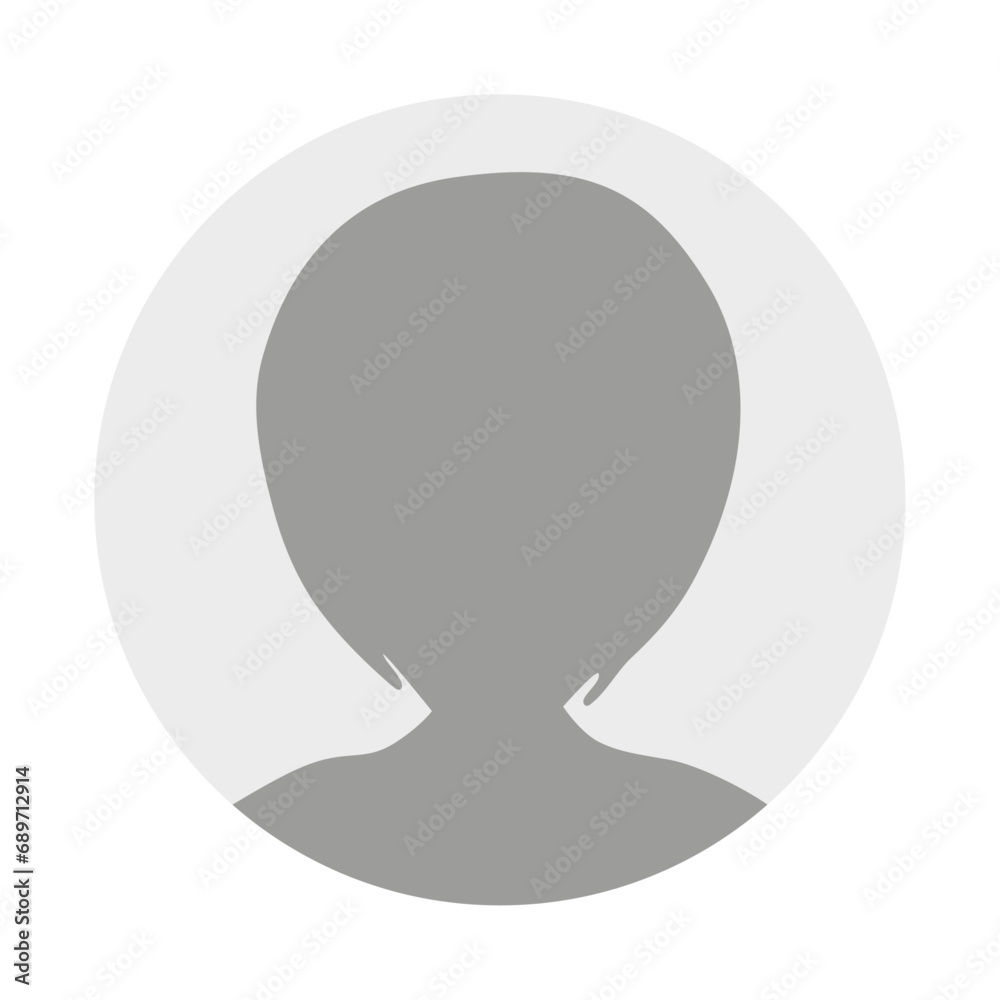 Vector flat illustration in grayscale. Avatar, user profile, person ...