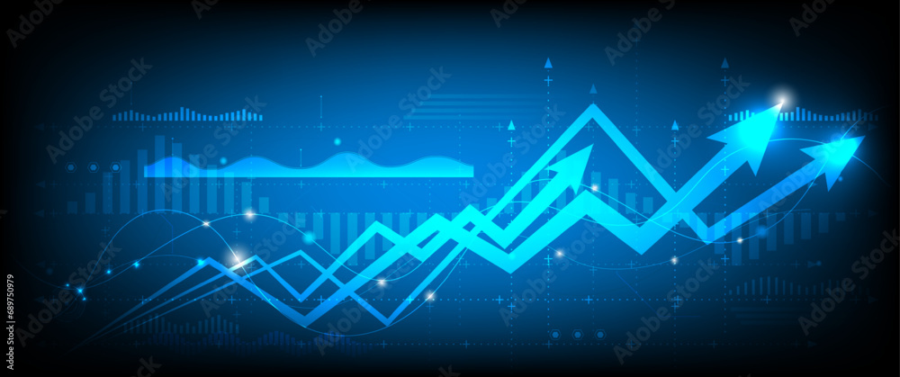 Stock market investment trading graph in graphic concept suitable for ...