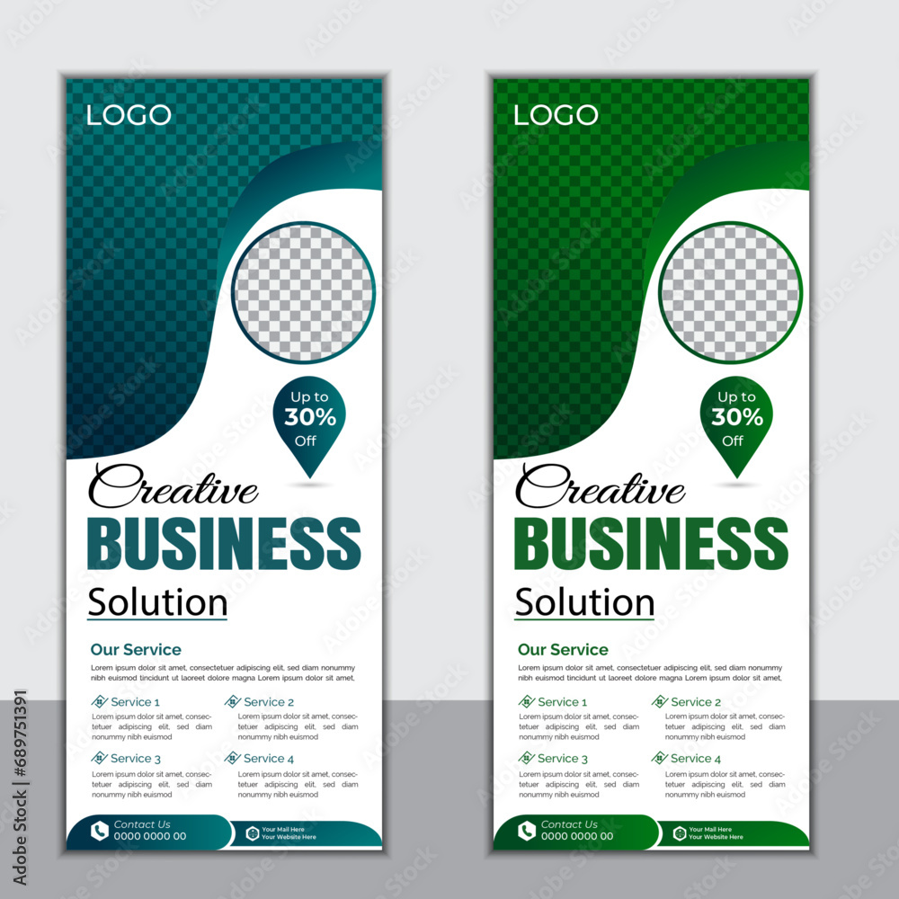 Corporate business conference roll up banner designs for x stand with ...