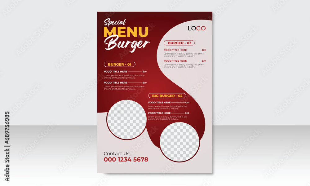 Restaurant food menu poster design template, Best food menu template ...
