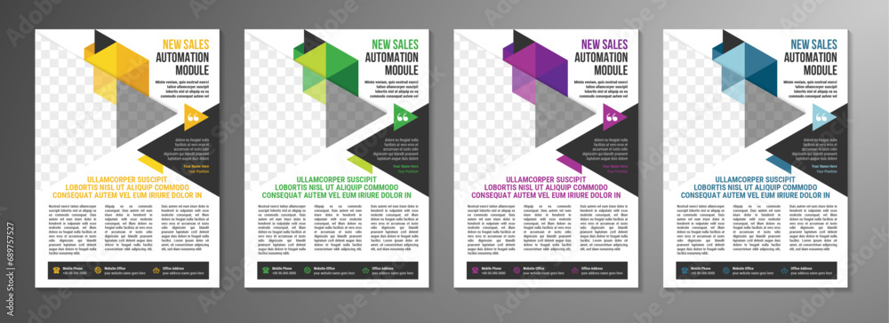 collection of Flyer template design with example headline is new sales ...