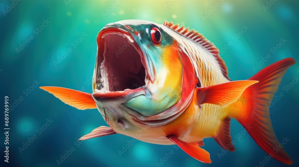 a fish with it's mouth open and it's mouth wide open with it's mouth ...