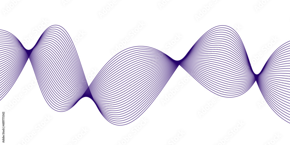 Purple wave swirl swoosh. isolated curve lines on white background ...