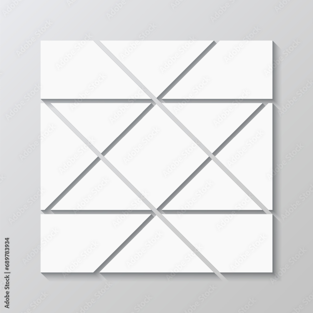 Business presentation mockup with triangles. Photo triangles frame ...