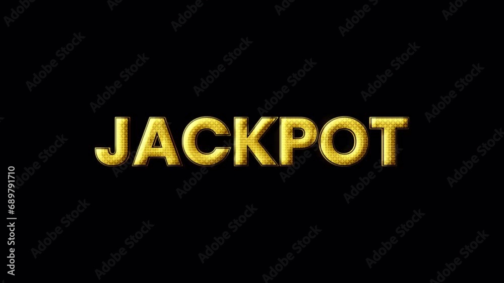 Jackpot. Word "Jackpot" in 3D style. 3D Jackpot text. Golden Jackpot ...