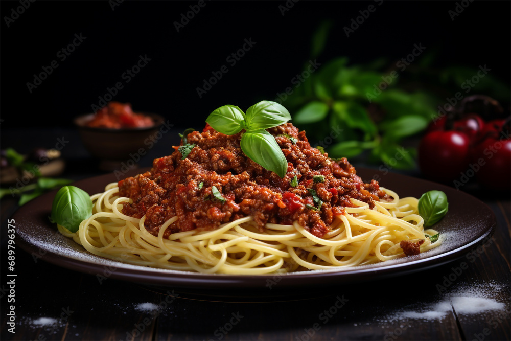 Pasta-Bolognese-Klassiker - Ein ansprechendes Bild von köstlichen ...
