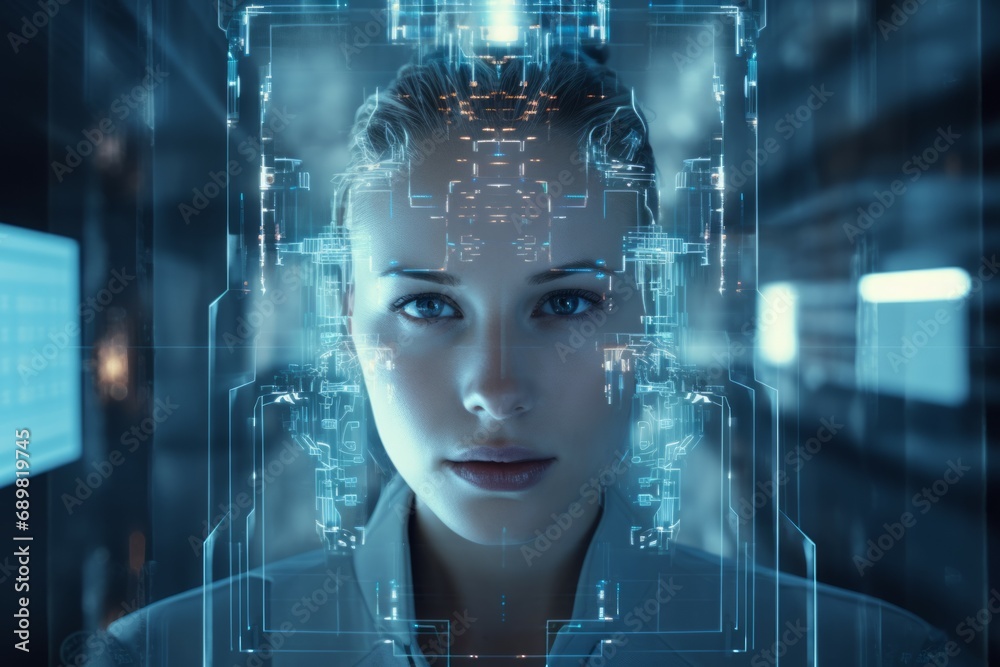 Robot humanoid group in concept of future artificial intelligence and ...