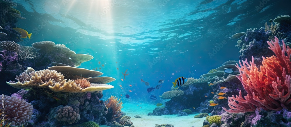 Foto de Coral reefs are three dimensional biological structures that ...