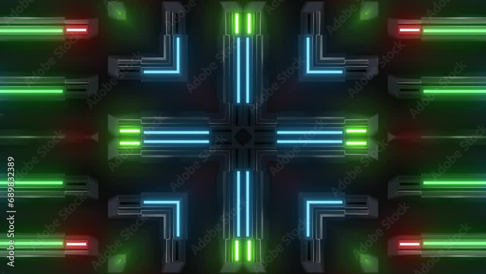 Vidéo Stock This stock motion graphic video of Colored Neon Blocks ...