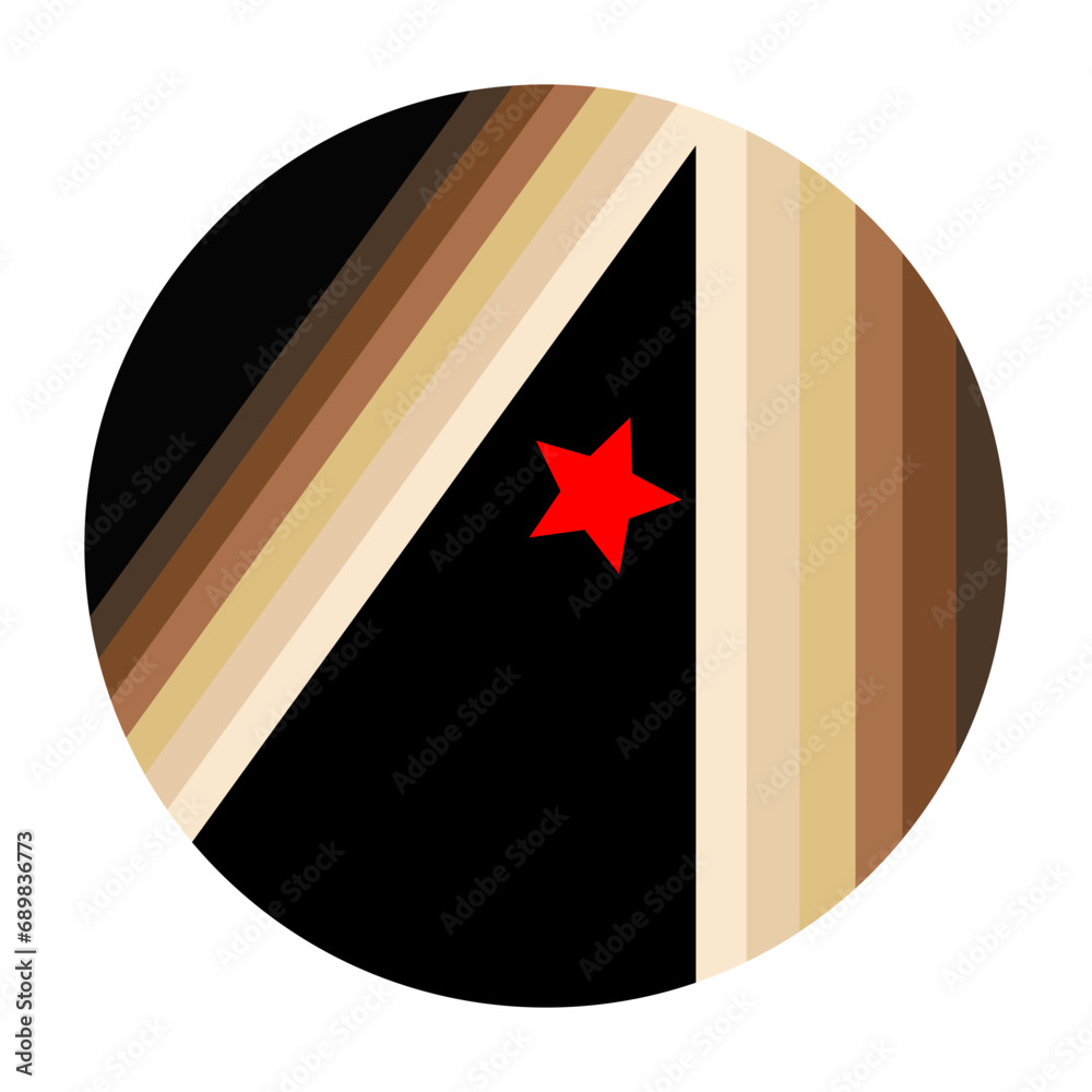 Vecteur Stock Circle badge armpit fetish flag pride vector illustration ...