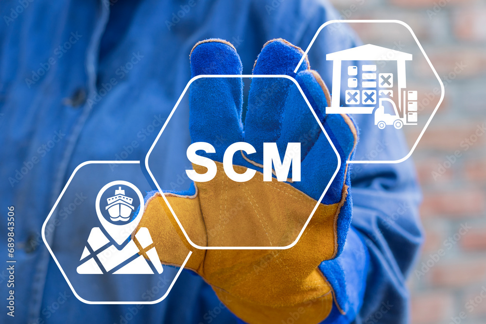 Supply Chain Management ( SCM ) industry business concept. Modern ...