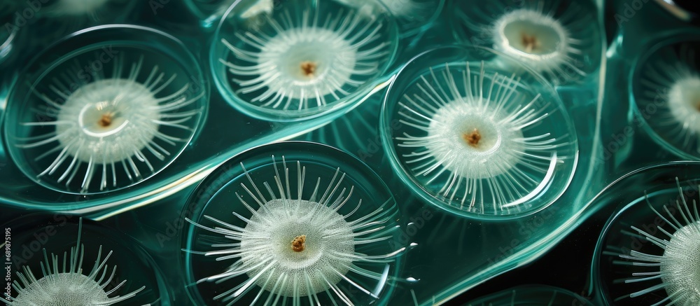 Focused on Helicotheca sp., preserved sample of marine diatom ...